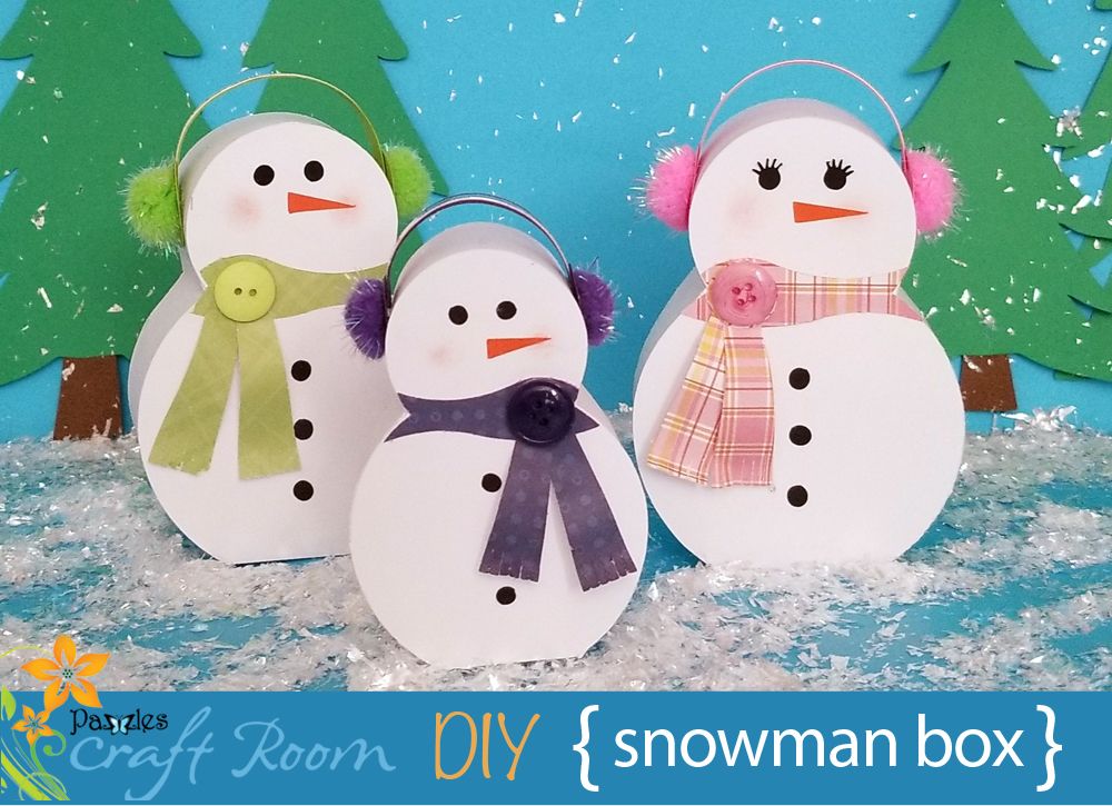 Standing Snowman Box Pazzles Craft Room Diy Snowman Olaf The Snowman