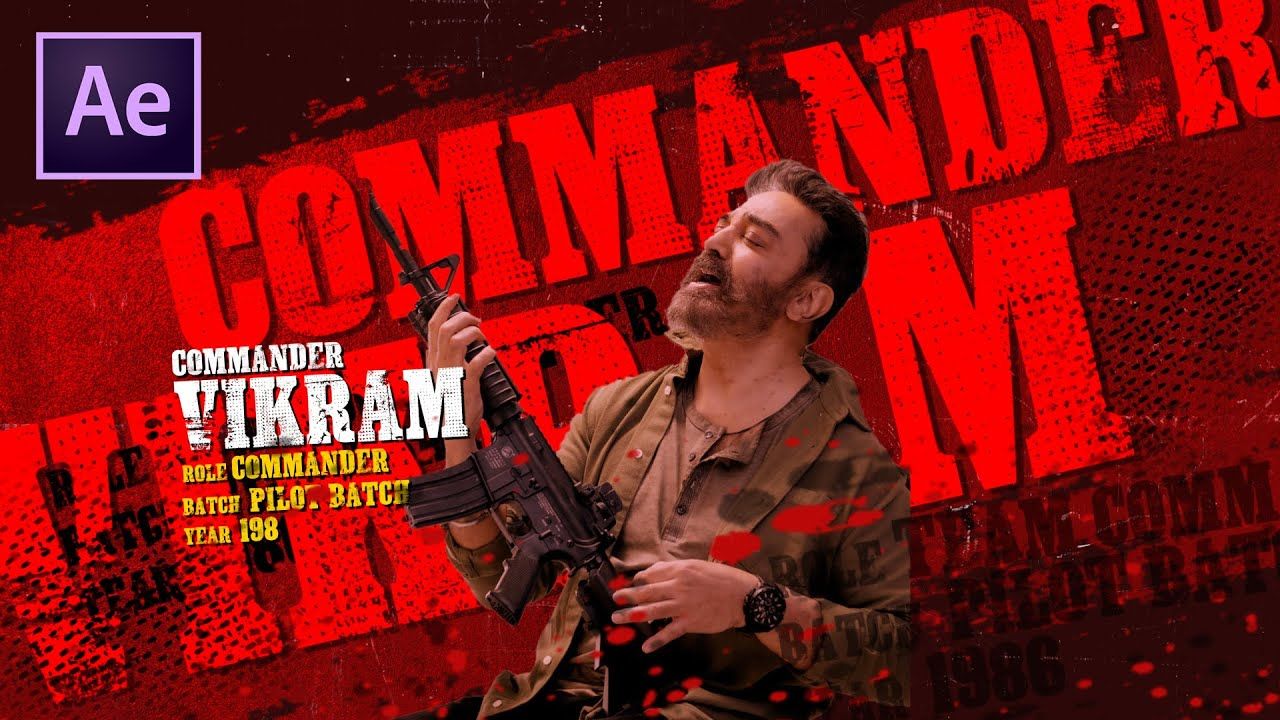 Vikram Agent Reveal After Effects Tutorial Arun Sv Draw On Photos After Effect Tutorial