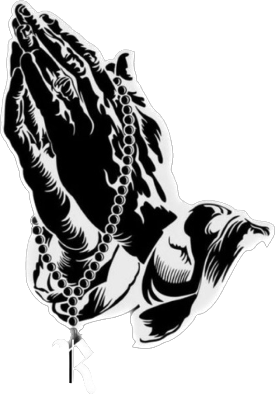 Praying Hands With Rosary Dxf File For Plasma Cutting Laser Water Jet