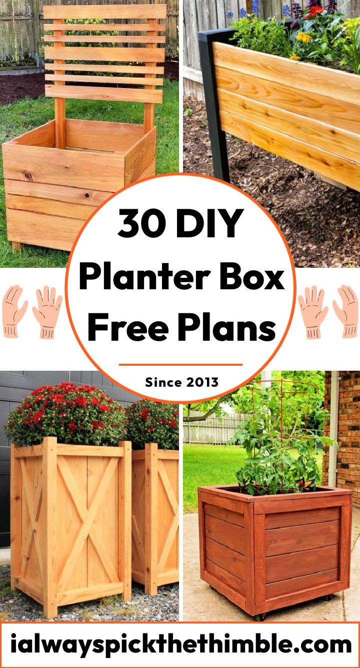 30 Free Diy Planter Box Plans Build Your Planter Boxes In 2024 Diy