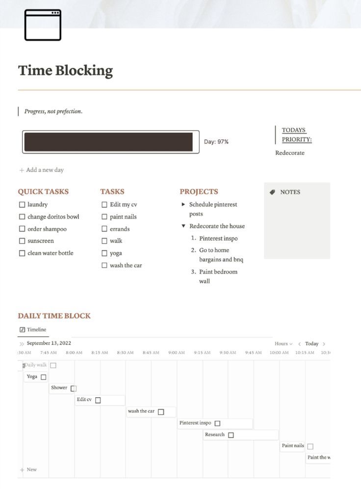 Notion Time Blocking Template Notion Life Planner Notion Timetable Artofit