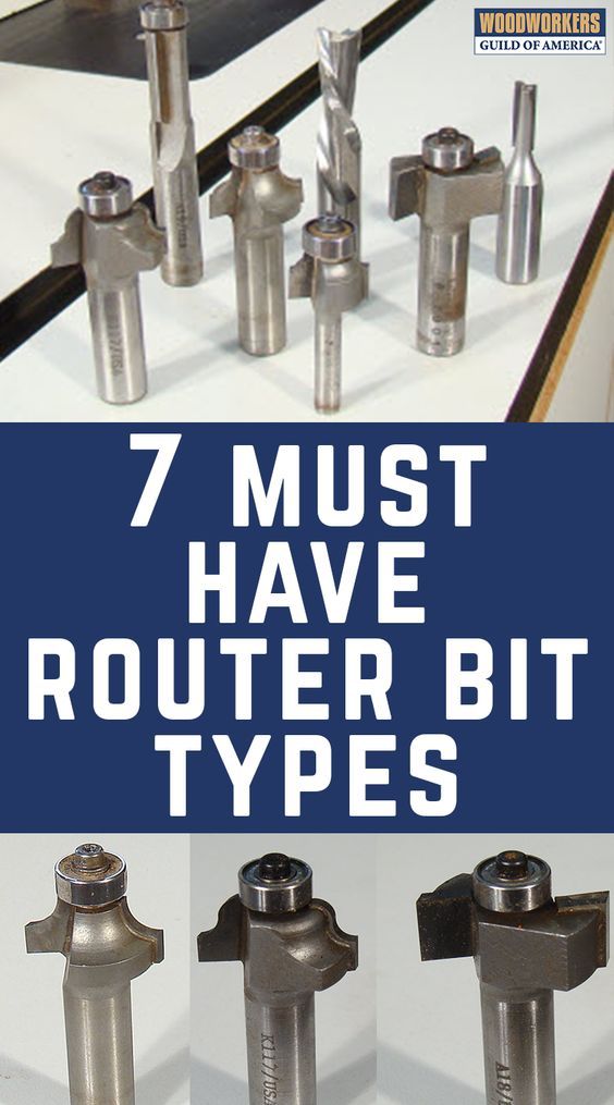 Seven Must Have Router Bit Types For Router Projects Router Bit Types Woodworking Tools