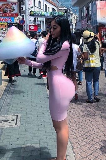 Phat Azz Latina Outfit Curves Bodycon Dress Booty Female