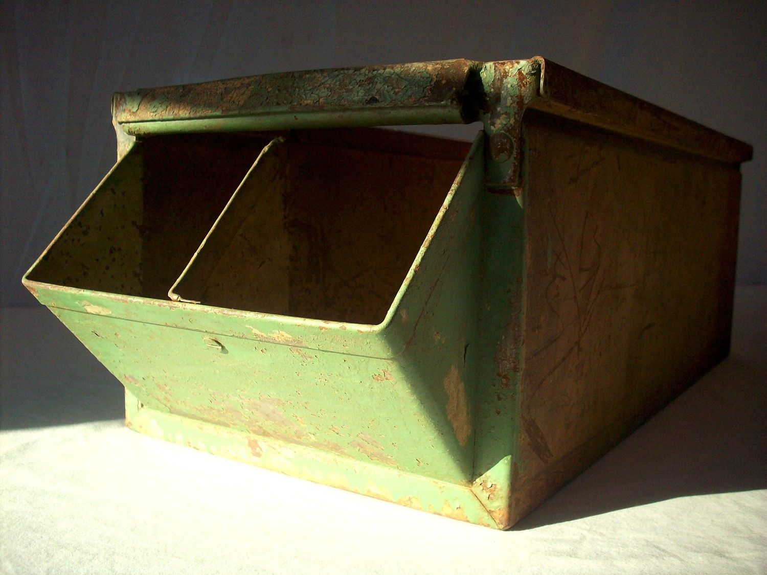 Reserved For Alan Vintage Industrial Metal Hardware Bin With Etsy