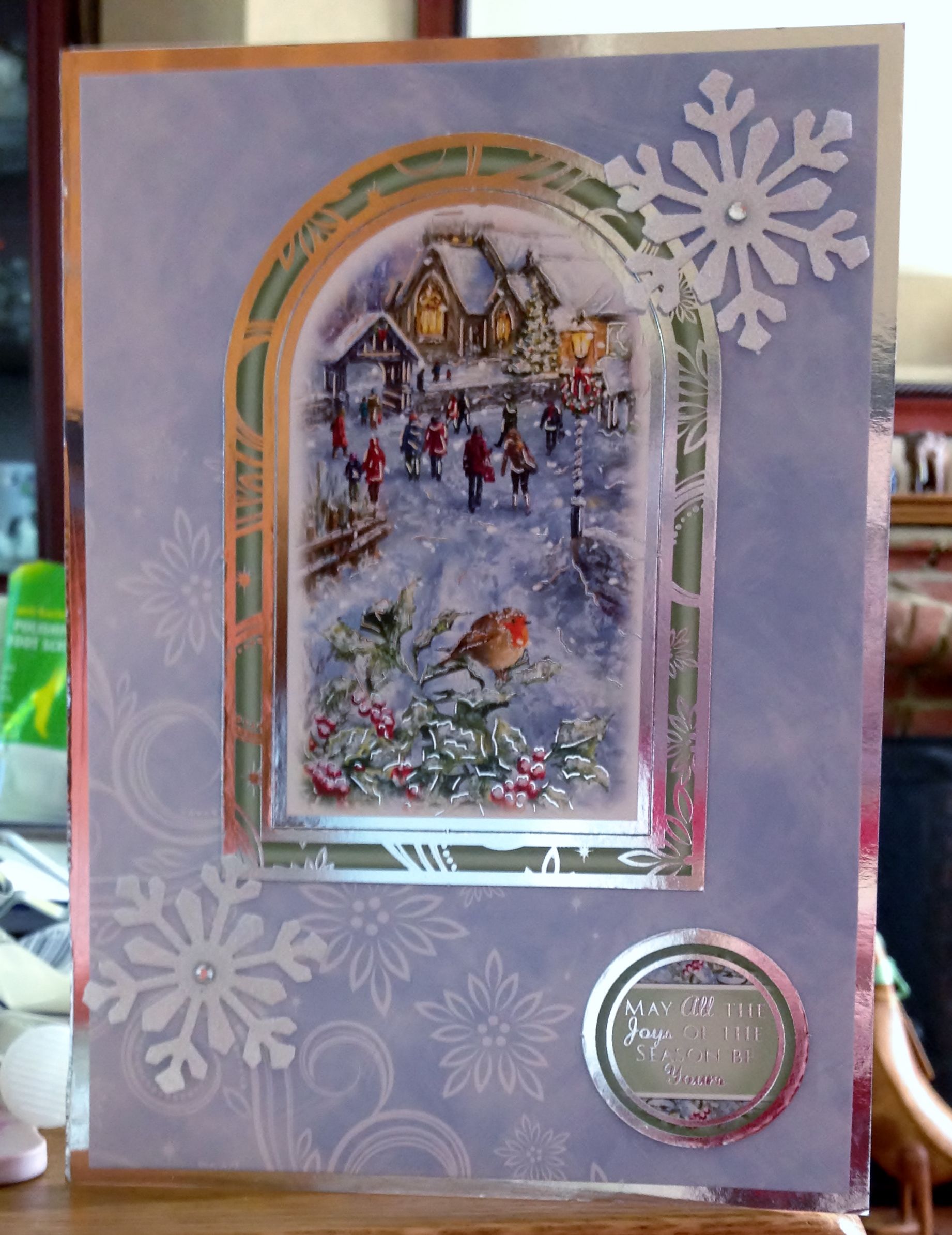 Christmas Card 68 A5 Hunkydory Traditional Christmas Xmas Cards Hunkydory Crafts