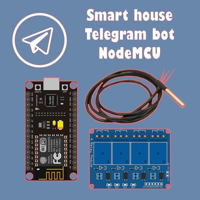 Smart House Telegram Bot With Nodemcu Esp8266 Relay Ds18b20 Arduino Smart Home Esp8266