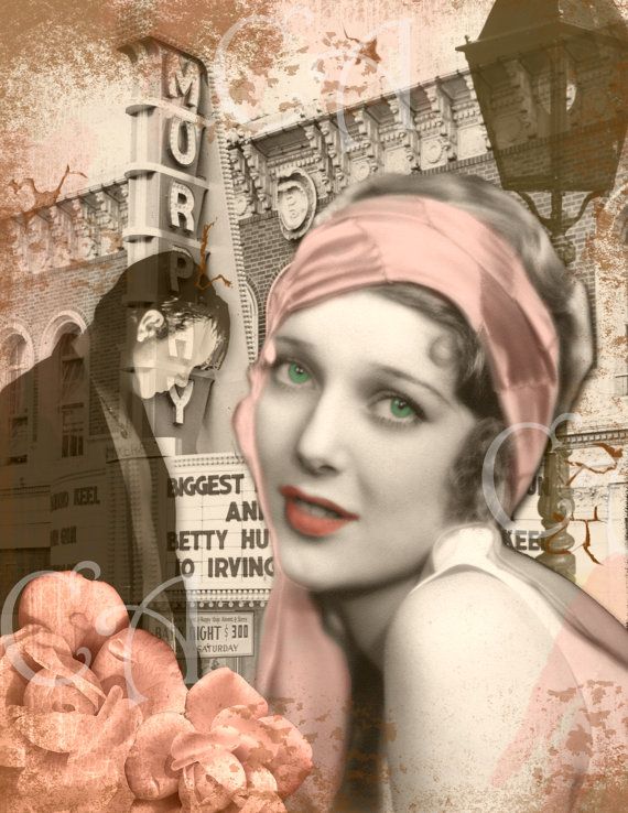 HEARTBREAK at the THEATER Vintage digital collage print. Instant ... HEARTBREAK at the THEATER Vintage digital collage print. Instant ...