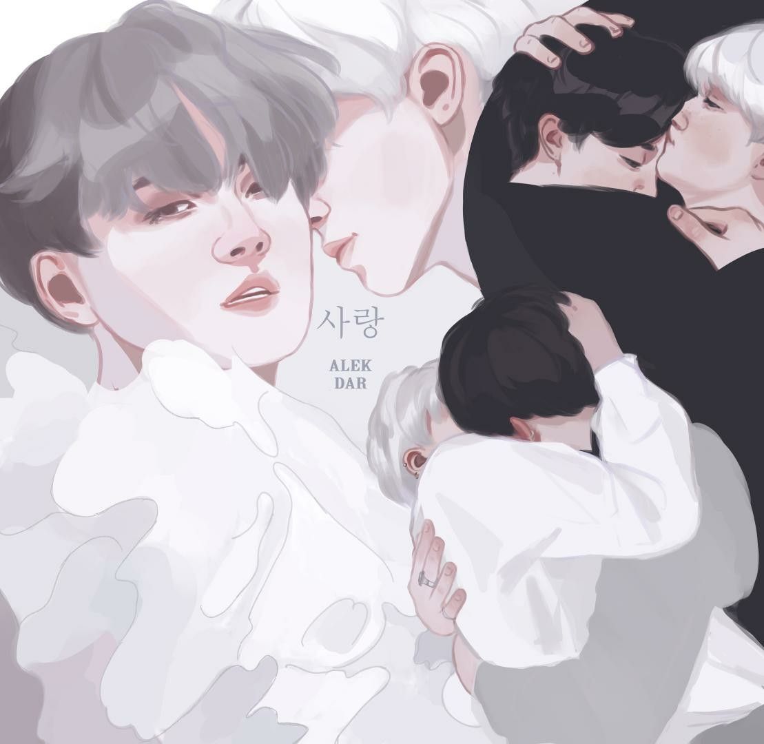 Yoonmin Fanart Фан арт Милые парни Великое искусство