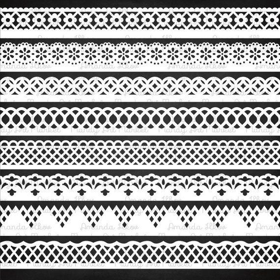 32 Premium White Paper Punch Lace Borders Clipart And Vectors White Lace