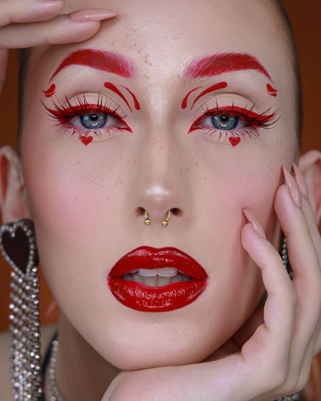 Unique Makeup Creative Makeup Looks Nostril Hoop Ring Septum Ring Nose Ring Make Up Inspo