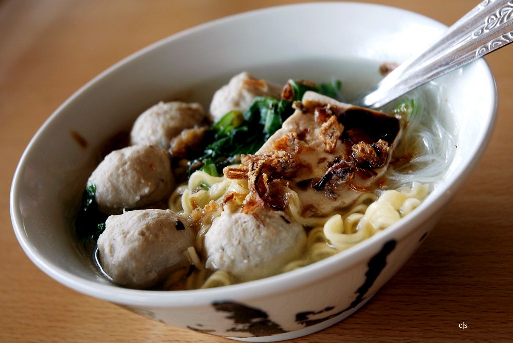 Bakso Indonesian Dish Made Of Delicious Meatballs Eaten With Noodles