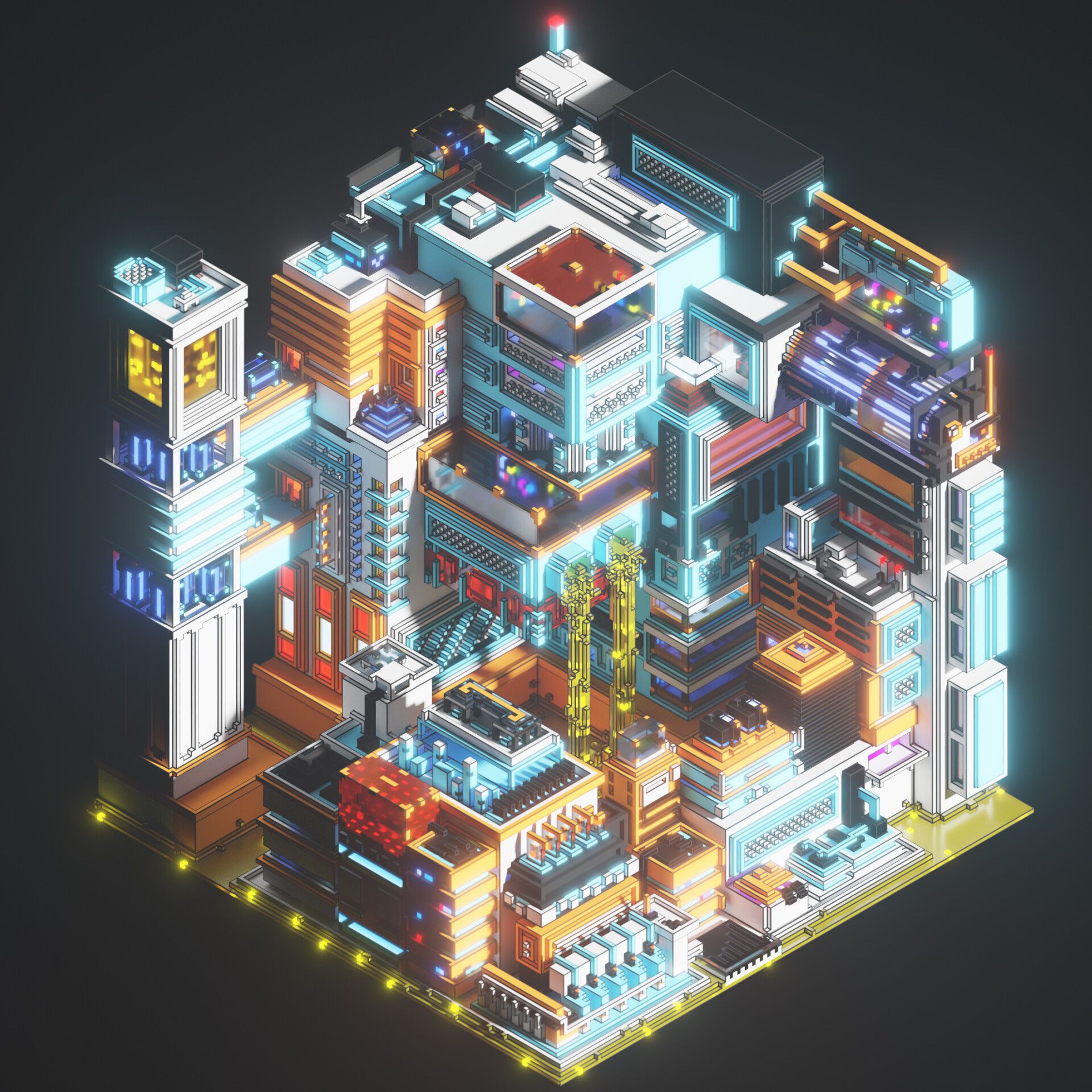 Isometric voxel cyberpunk city – Artofit Isometric voxel cyberpunk city – Artofit