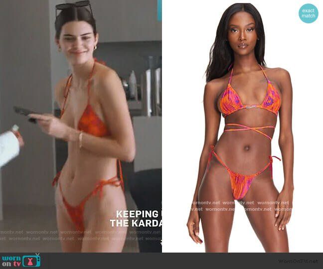 Kendalls Orange Tie Dye Bikini On Keeping Up With The Kardashians Kendall Bikini Kendall