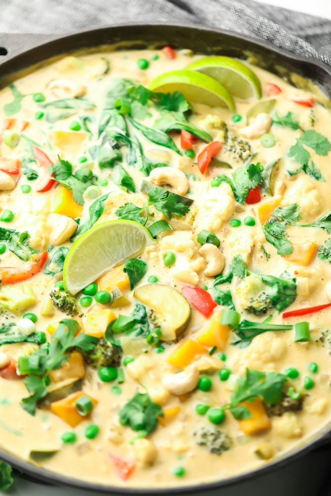 This Vegan Thai Green Curry Is A Stunning One Skillet Recipe That Is