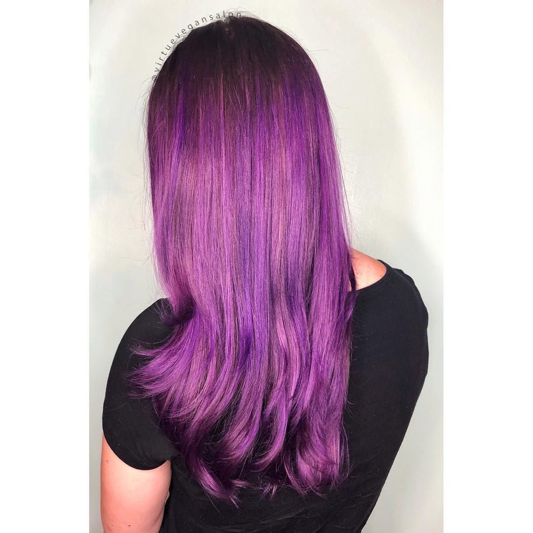 Purple Neon Hair Vivid Color Fantasy Long Hair Jewel Toned Fantasy Hair Color Hair Dresser Life