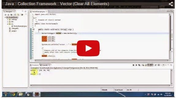 Java Ee Java Collection Framework Vector Clear All
