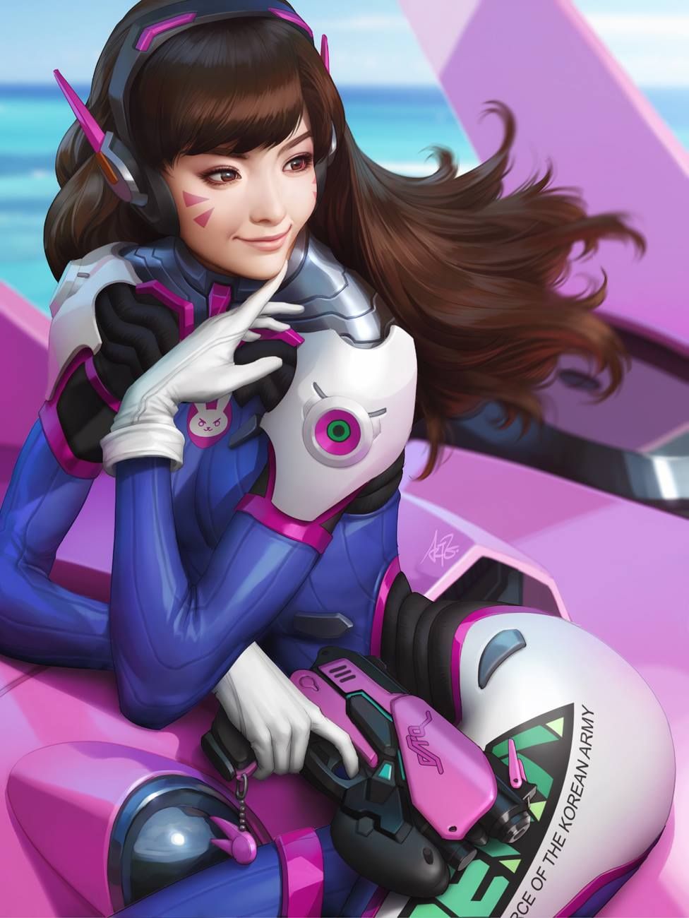 Artgerm Overwatch Fan Art Dva Overwatch Overwatch
