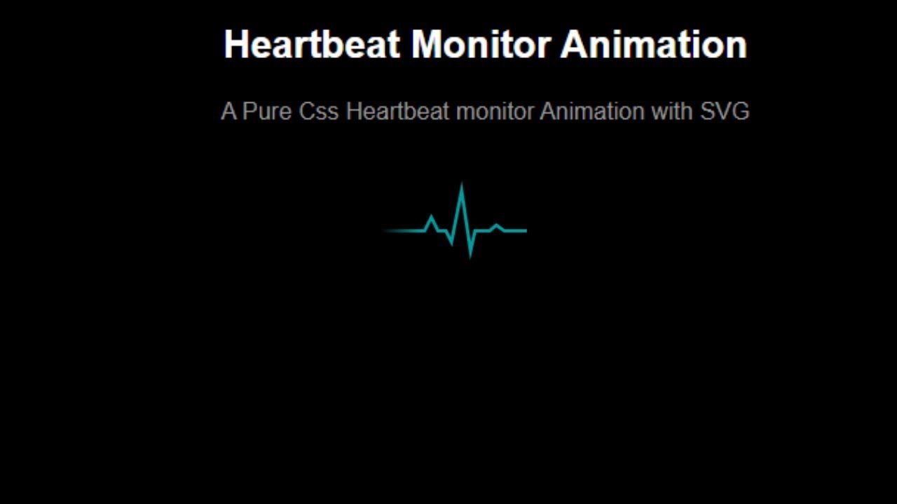 Css Heartbeat Monitor Animation With Svg