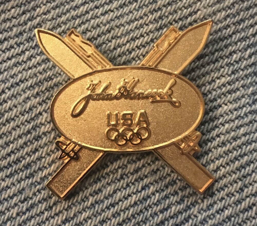 1994 John Hancock Olympic Pin ~ Cross Ski ~ Lillehammer Winter Games Sponsor Ebay Lapel Pins