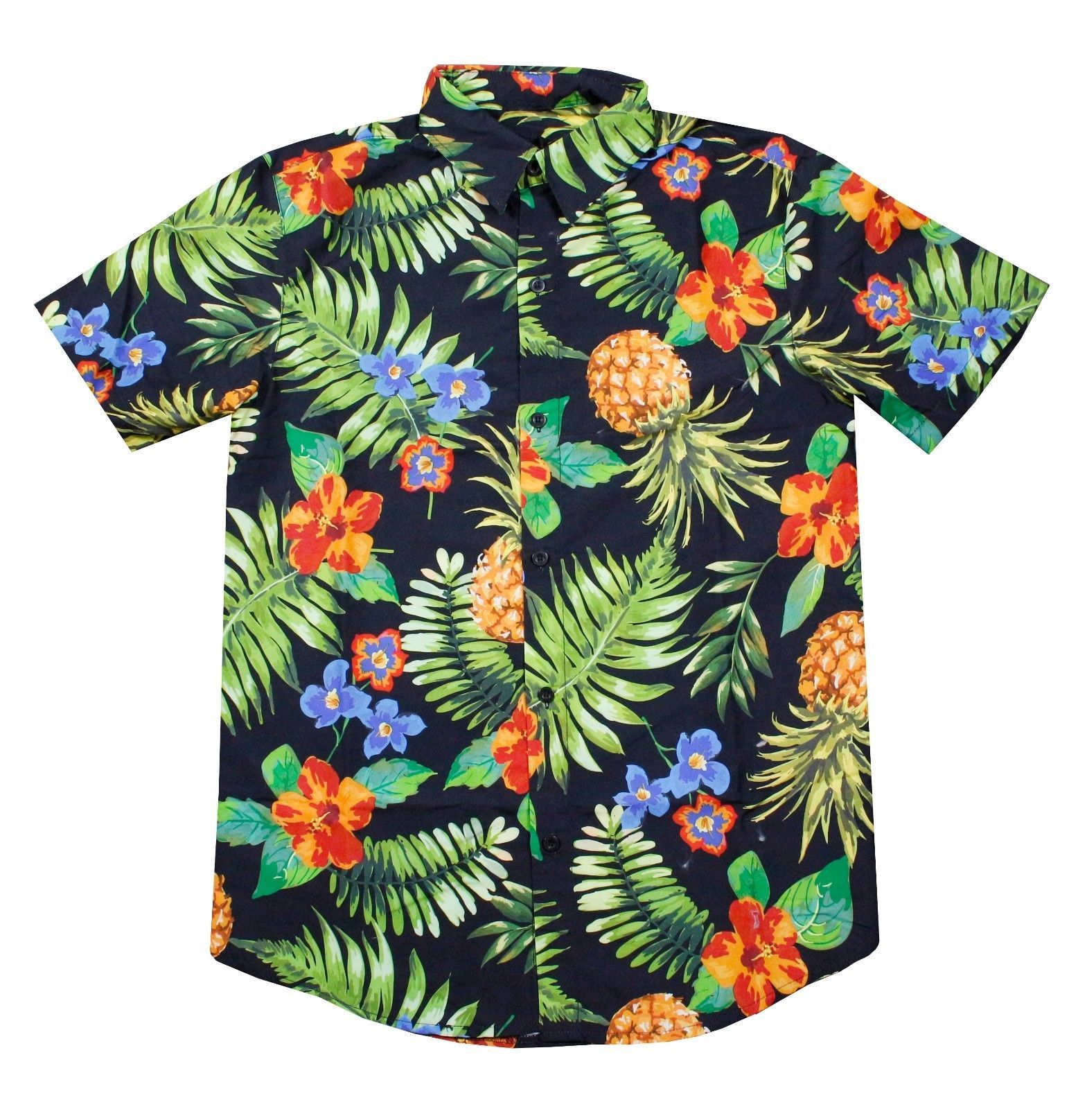 Mens Hawaiian Vacation Button Down Floral Casual Shirt Top Ebay