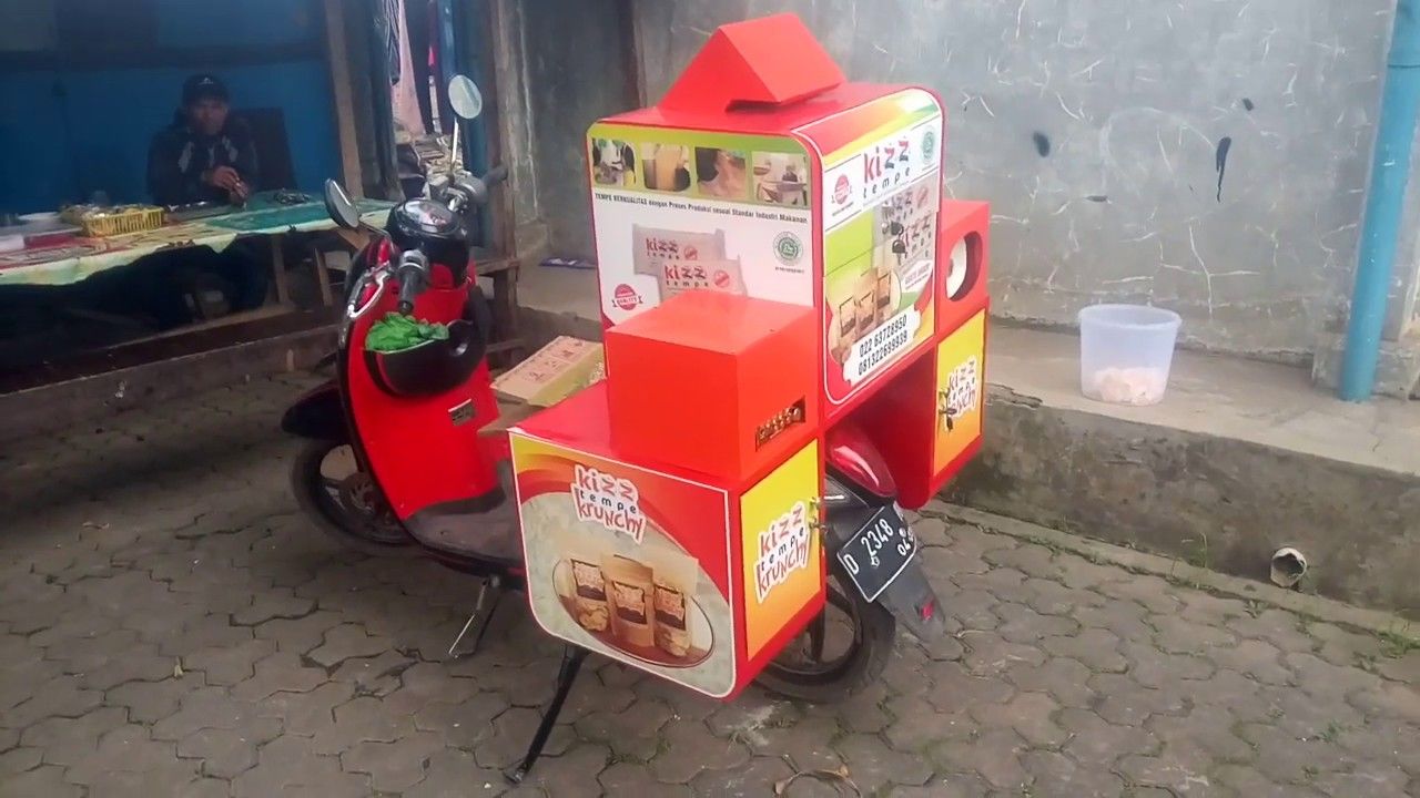 Produksi Gerobak Motor Custom Moped Bike Bicycle Bike Food Food