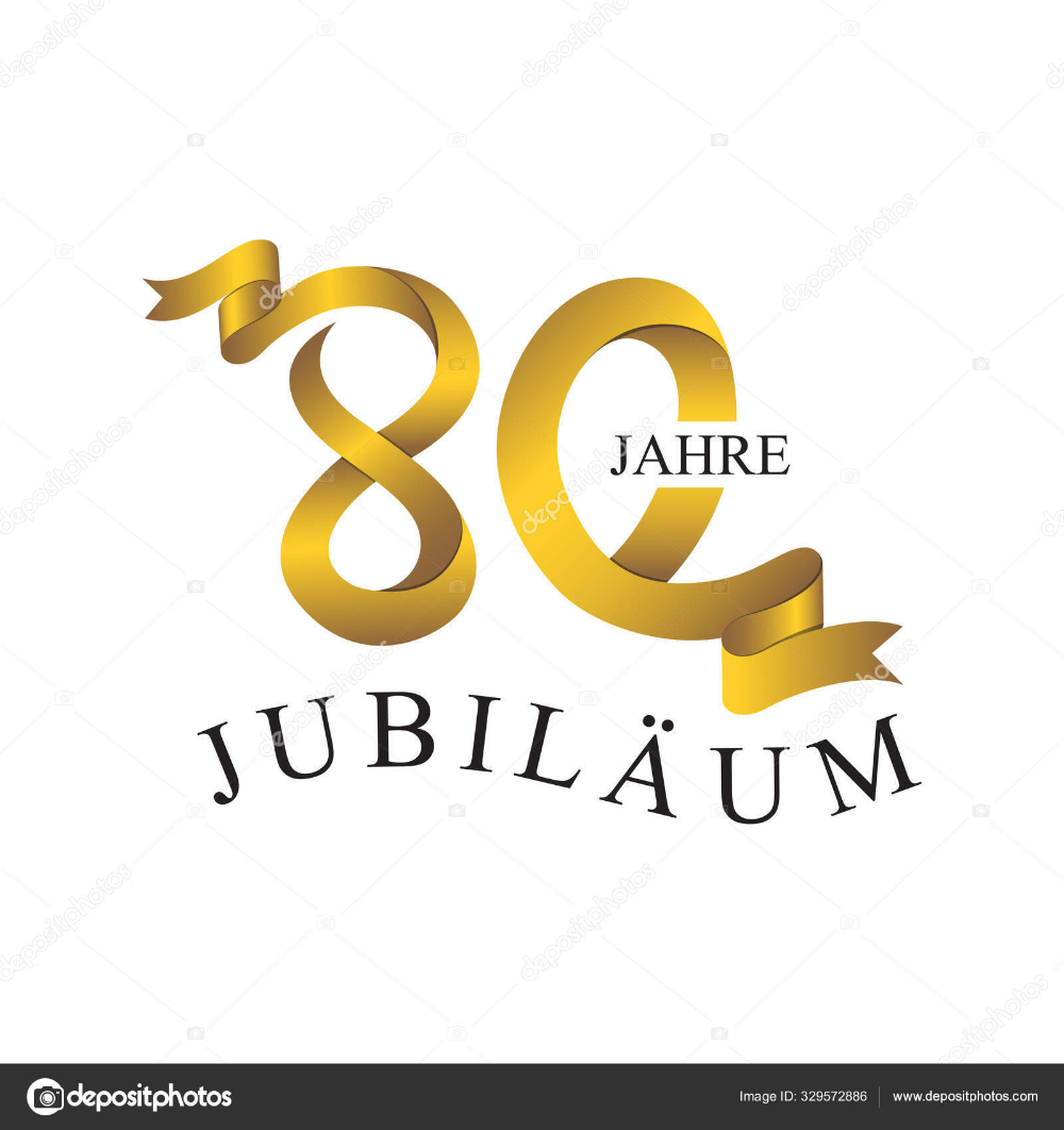 Download - 80 jubilaum jahre ribbon number gold color — Stock ... Download - 80 jubilaum jahre ribbon number gold color — Stock ...