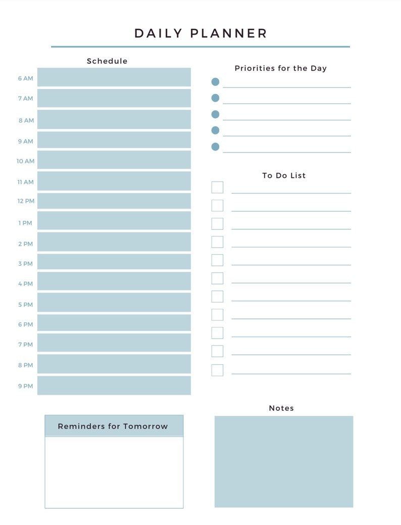 10 cute printable daily planners with time slots – Artofit 10 cute printable daily planners with time slots – Artofit