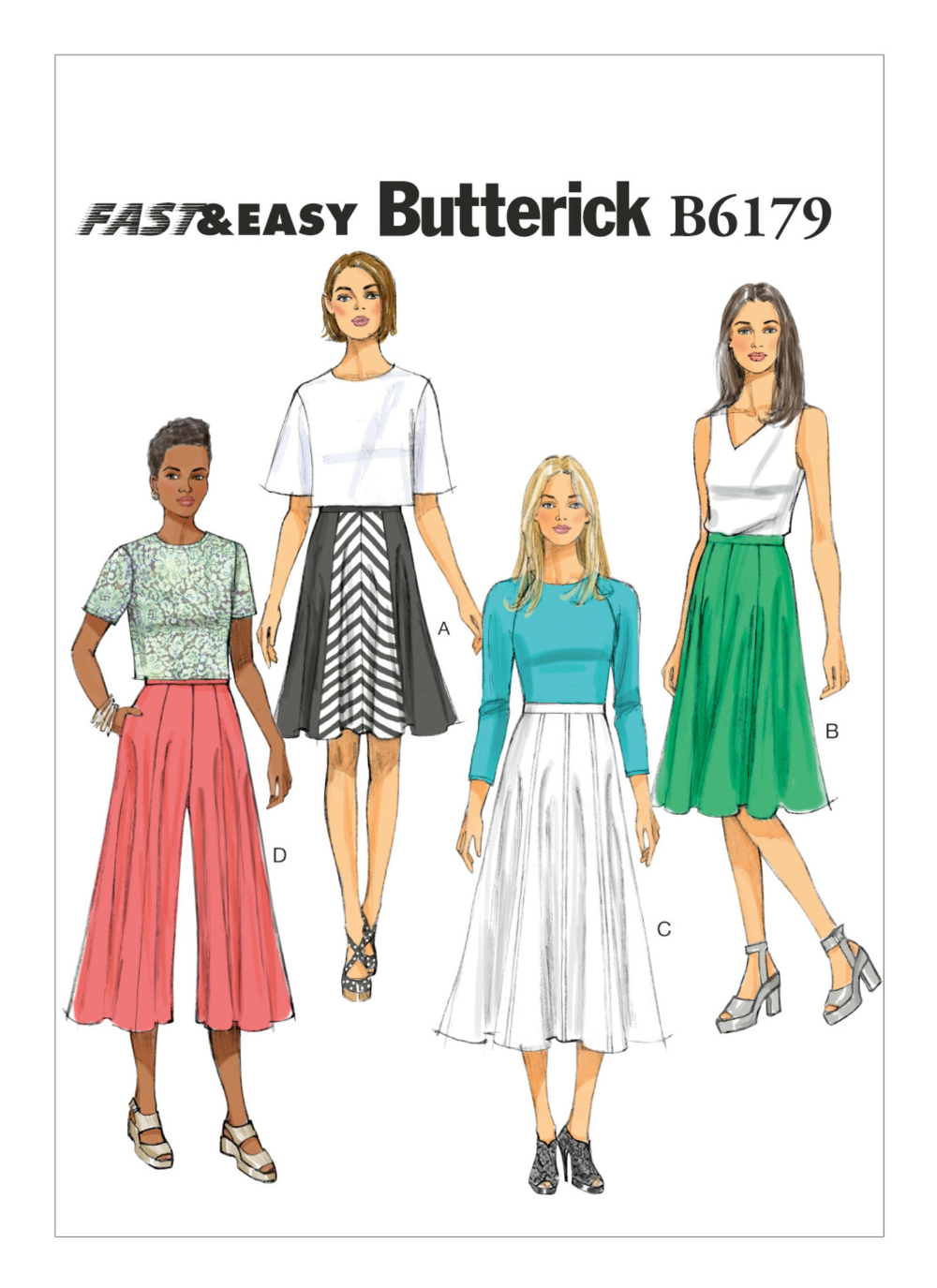 B6179 | Misses' Gored Skirts and Culottes Sewing Pattern | Butterick ... B6179 | Misses' Gored Skirts and Culottes Sewing Pattern | Butterick ...