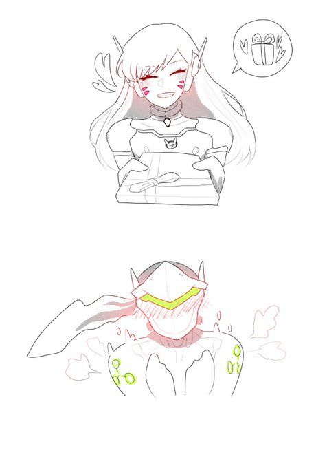 Dva X Genji Dibujos Animados Bonitos Dibujos Arte De Personajes