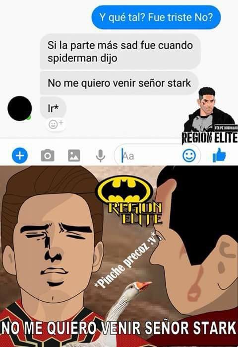 No Me Quiero Venir Sr Stark ͡° ͜ʖ ͡° Meme Funny Infinitywar Avengers Memes Marvel Memes