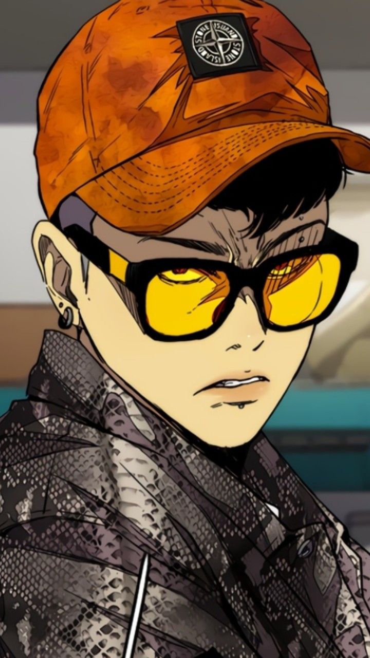 An Anime Character Wearing Sunglasses And A Hat