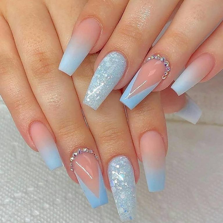 36 Best Coffin Nail Designs You Should Be Rocking Unhas Azuis Unhas