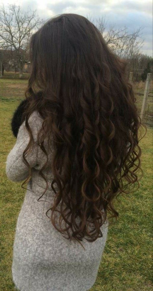 Pin By Amanda Sing On Hair Styles Brown Wavy Hair Long Curly Hair Waist Length Hair