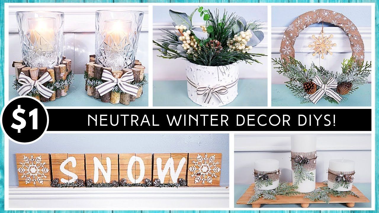 NEW DOLLAR TREE DIY COZY NEUTRAL WINTER Home Decor | Before & After ... NEW DOLLAR TREE DIY COZY NEUTRAL WINTER Home Decor | Before & After ...