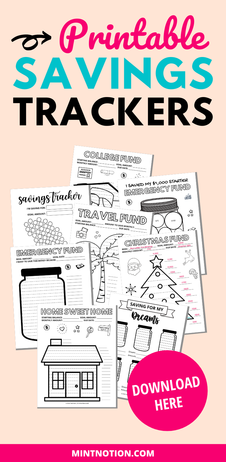 15 Savings Tracker Printables To Visualize Your Progress Savings
