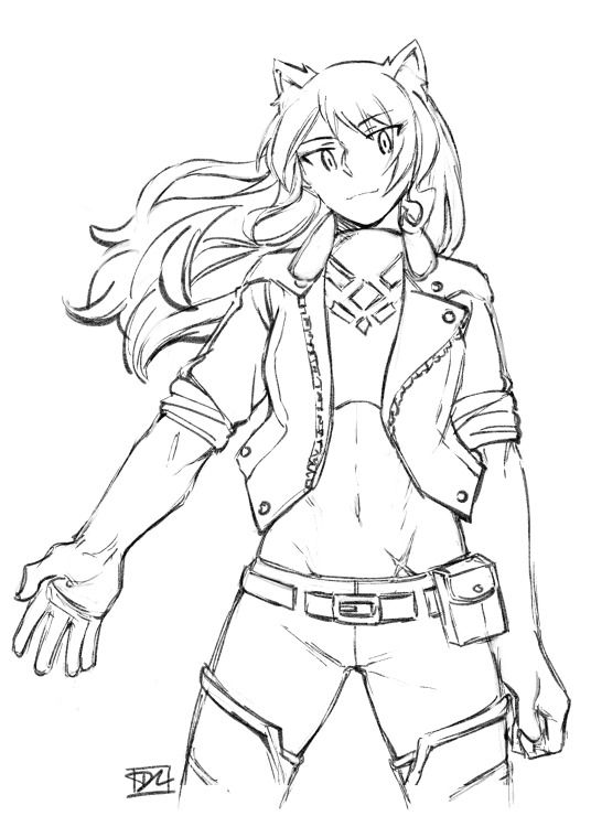 Rwby Blake Coloring Coloring Pages
