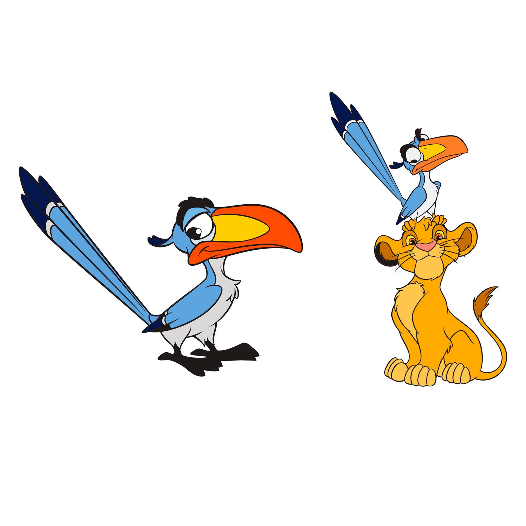 Sheet Of 4 Lion King Zazu Minis Officially Licensed Disney Removab Lion King Removable
