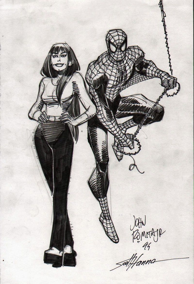 Mj And Spiderman By John Romita Jr And Scott Hanna In Mga Michael Alexanders Goinggoing