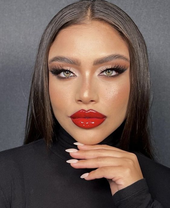 Pin By Barbara Ribarić On Makeup Looks In 2024 Red Lipstick Makeup