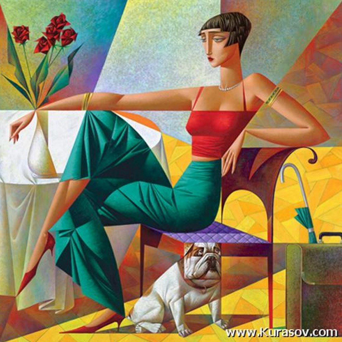 Nueva Pintura Art Decó De Georgy Kurasov Cubist Art Cubist Artists