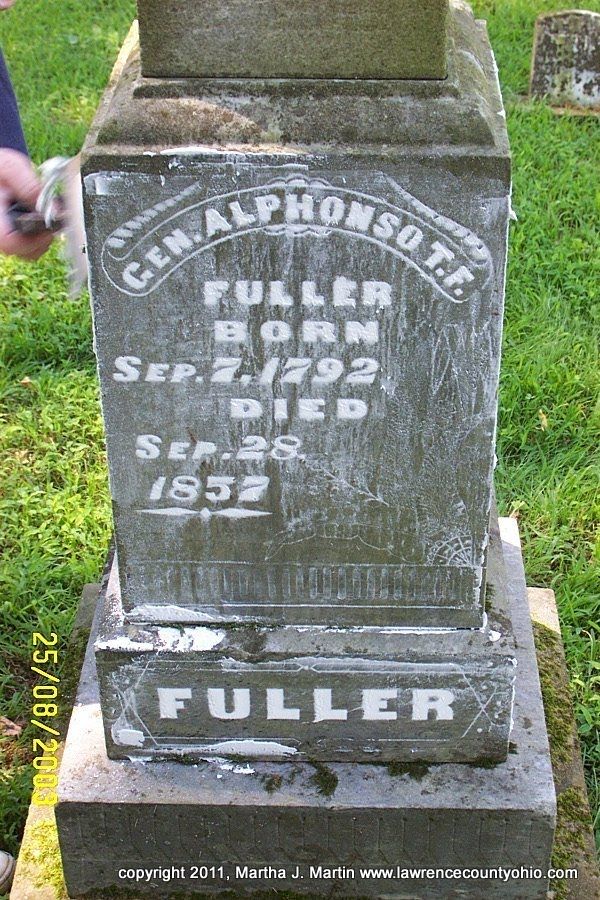 Lawrence County, Ohio Headstone Photo of Alphonso T.F. Fuller ... Lawrence County, Ohio Headstone Photo of Alphonso T.F. Fuller ...