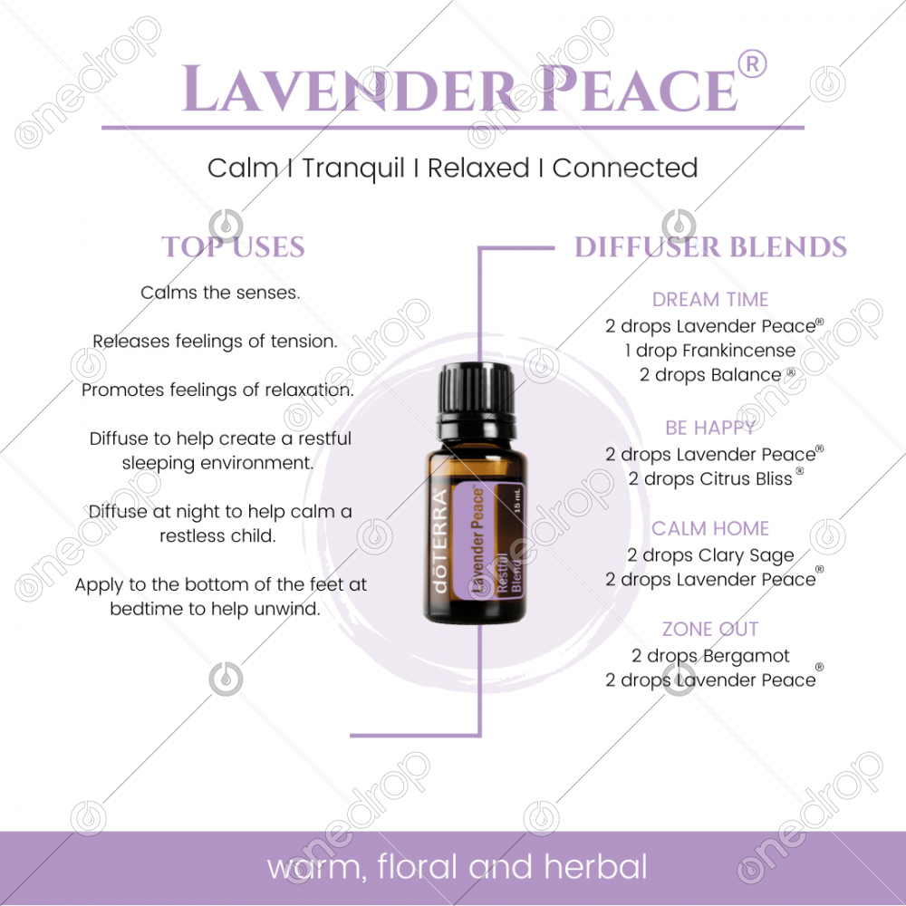 Lavender Peace Restful Blend Has A Calming And Relaxing Aroma That Provides A Unique User