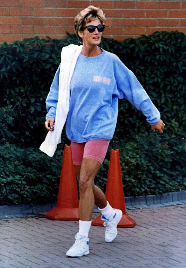 Bike Shorts Are Back She Magazine Princess Diana Fashion Diana Fashion 90s Outfits