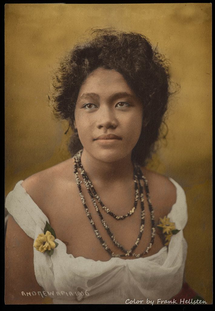 A Young Samoan Woman 1906 In 2024 Samoan Women Polynesian People Hello Ladies