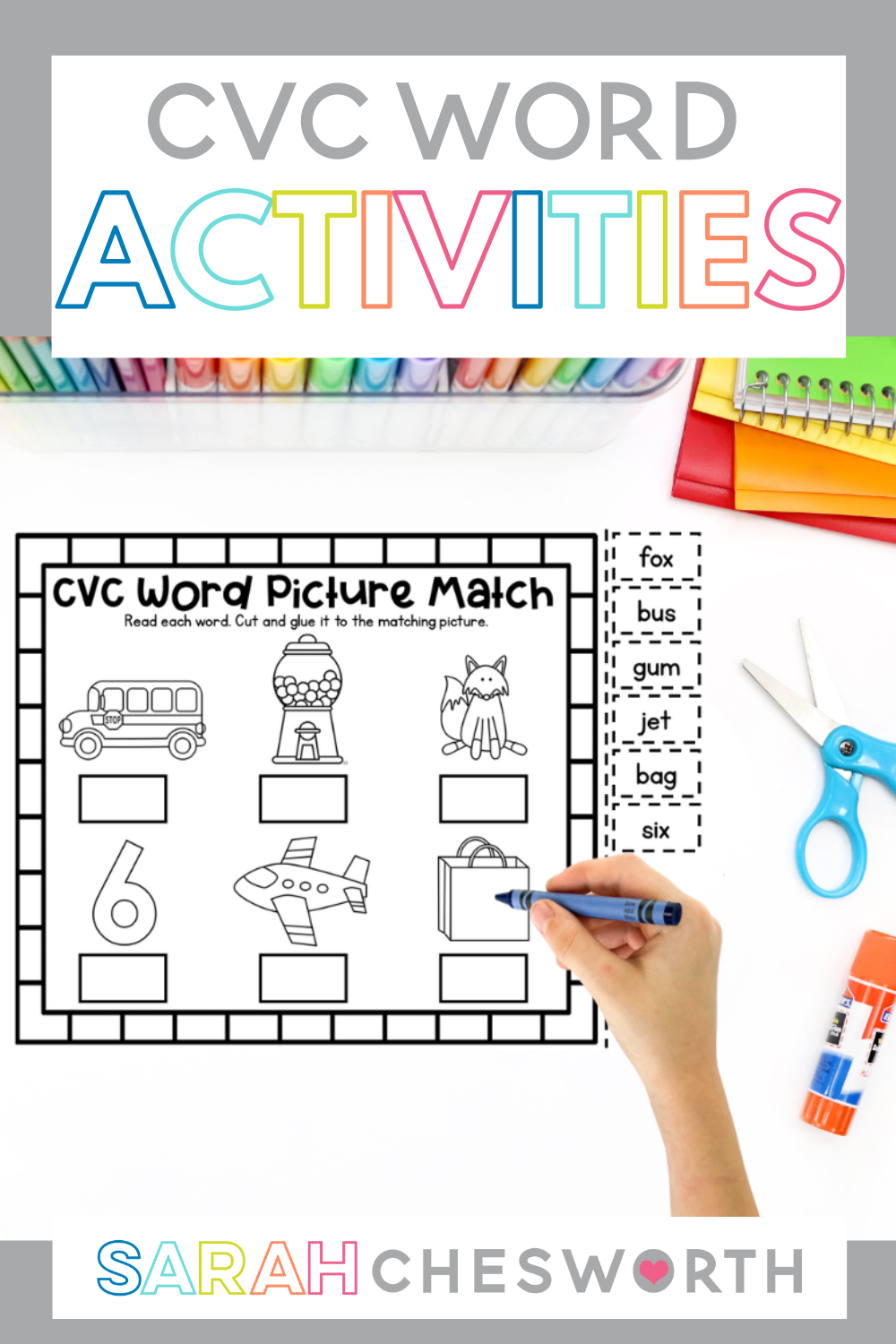 Cvc Words Lists And Printable Free Activities For Teaching Artofit