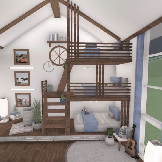 Bloxburg House Ideas Interior Triple Bunk Bed Bedroom House Inspo Idea Inspiration D