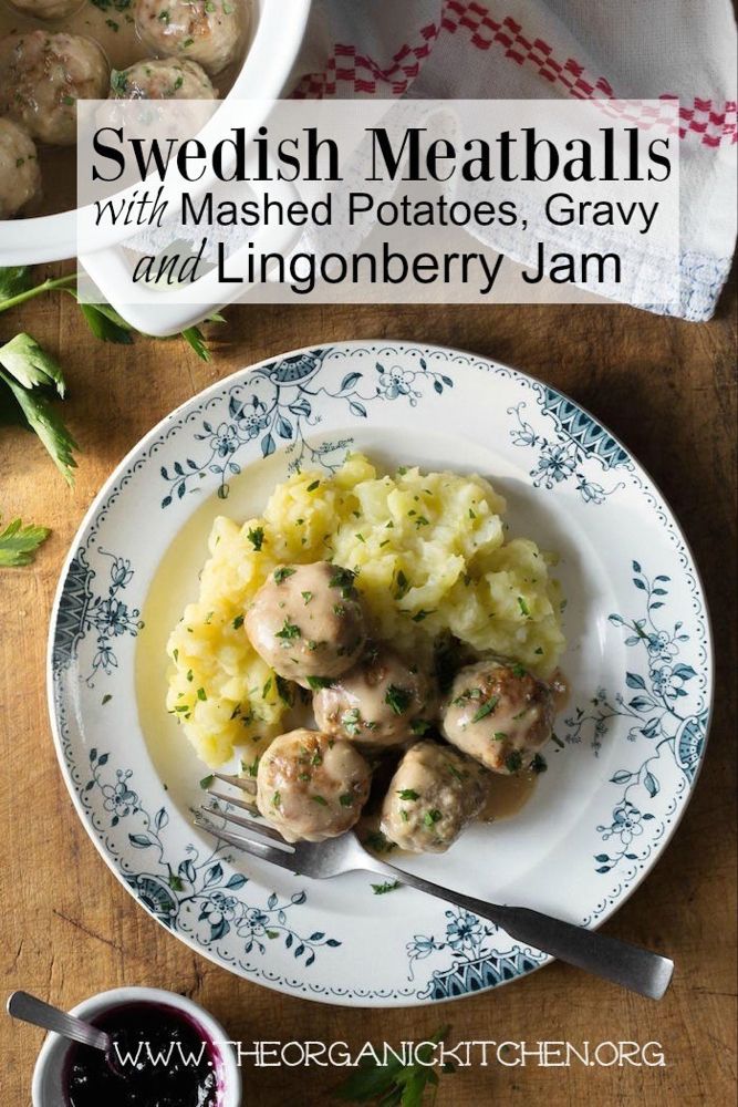 Swedish Meatballs With Lingonberry Jam And Mashed Potatoes The