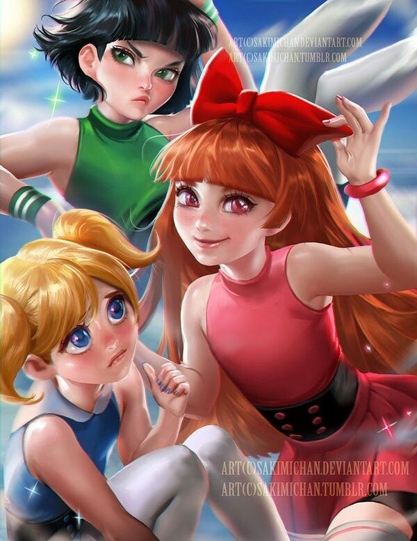 Blossom Buttercup And Bubbles💖 Powerpuff Girls Powerpuff Girls Z Powerpunk Girls