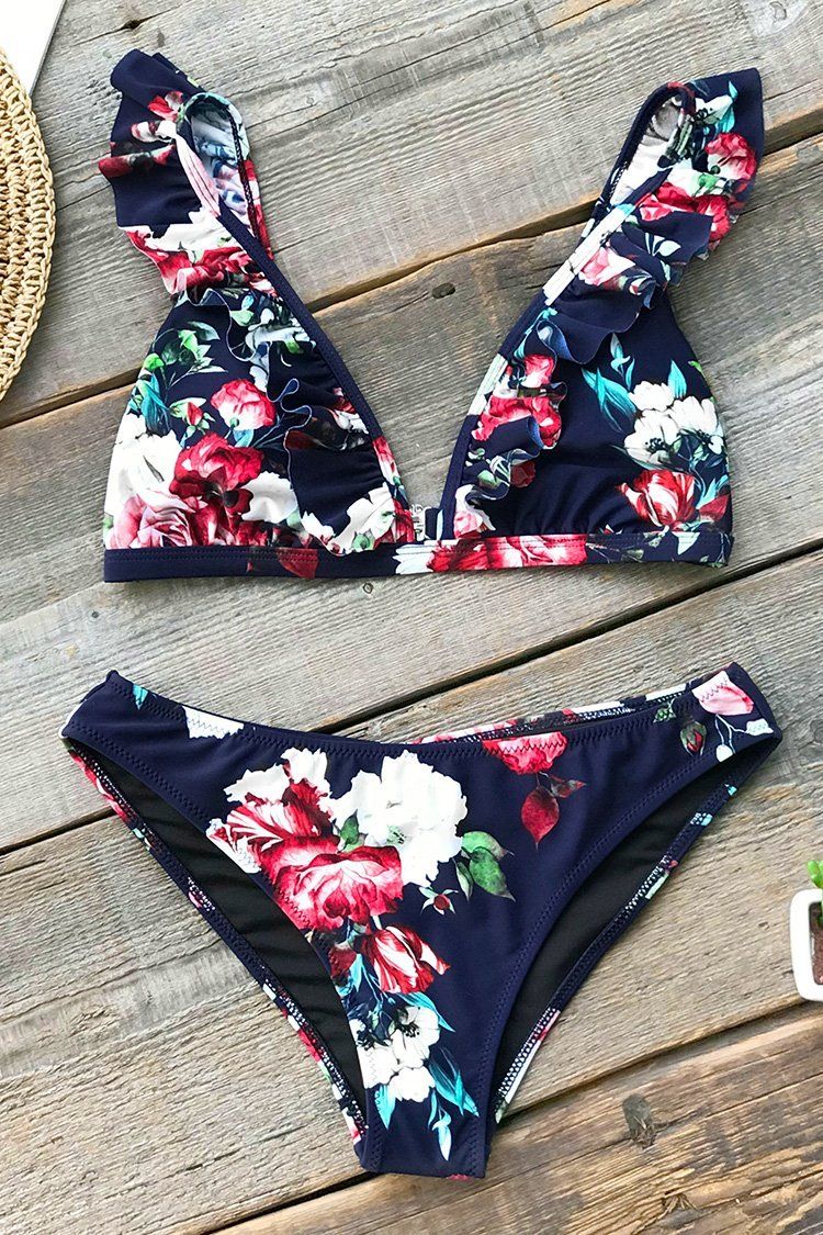 Cupshe Vivre A La Plage Floral Bikini Bikinis Floral Bikini Set Hot