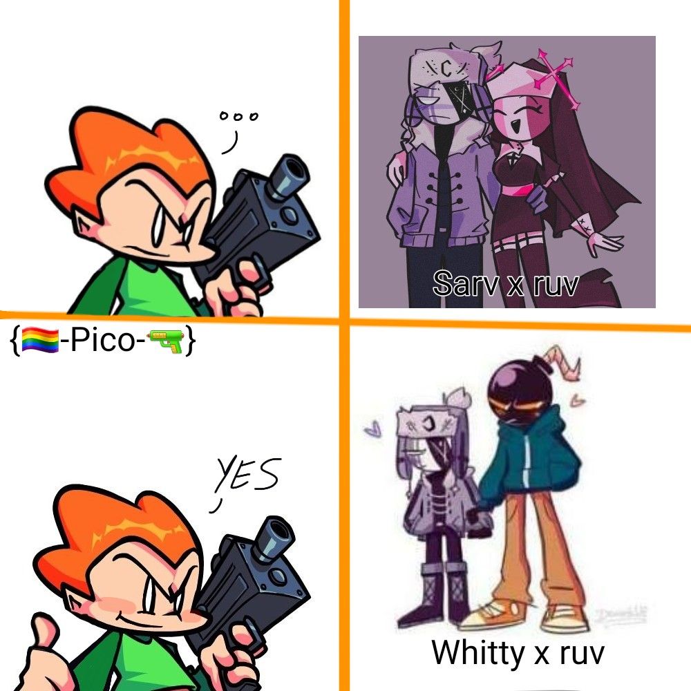 Pico React To Ships Eu Amo Whitty X Ruv Dibujos Animados Bonitos Personajes De Juegos